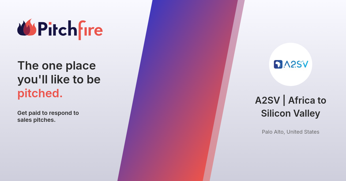 Pitch A2SV | Africa to Silicon Valley employees | Pitchfire