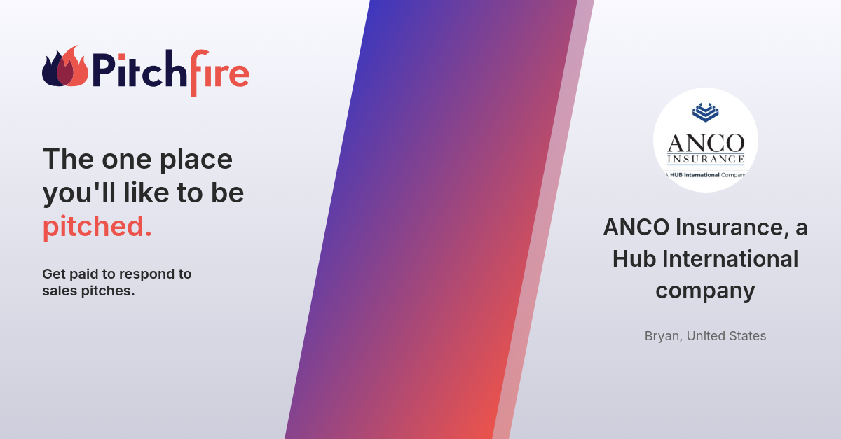 Pitch ANCO Insurance, a Hub International company employees | Pitchfire