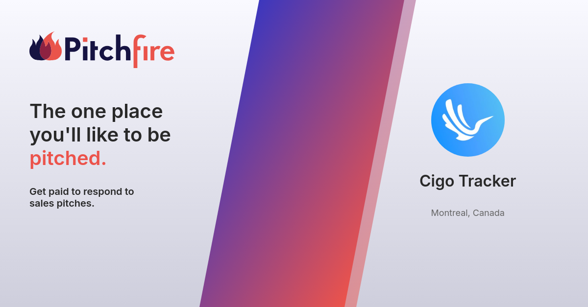 Pitch Cigo Tracker | Pitchfire