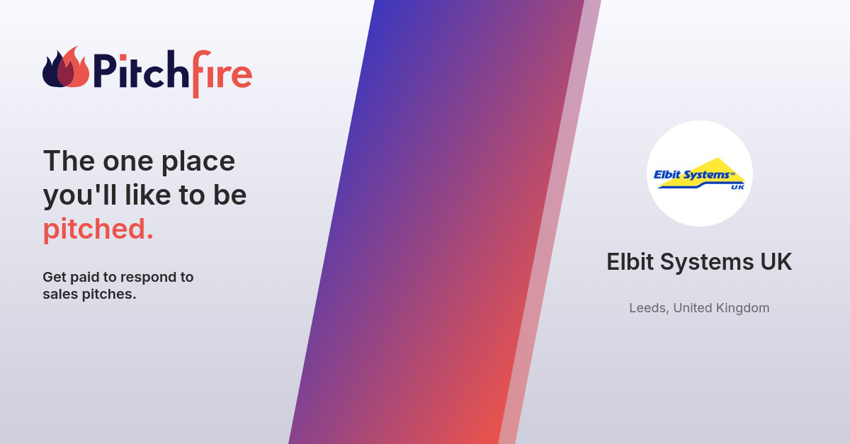 Pitch Elbit Systems UK | Pitchfire