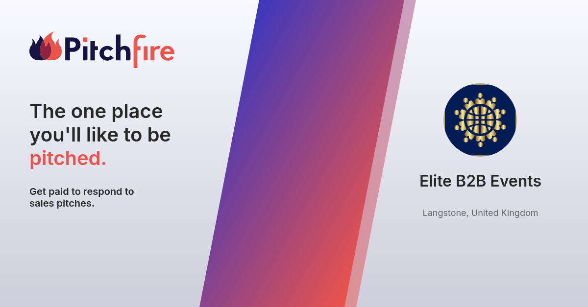 Pitch Elite B2B Events | Pitchfire