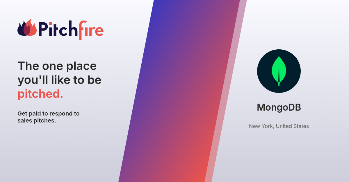 Pitch MongoDB | Pitchfire
