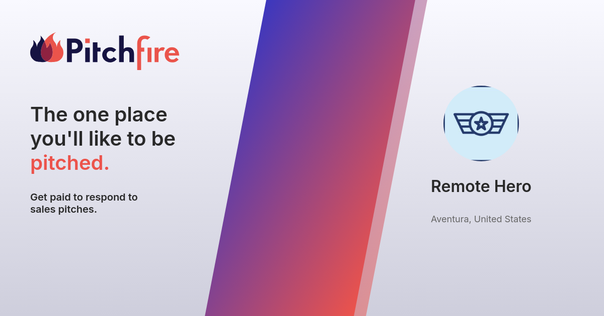 Pitch Remote Hero | Pitchfire