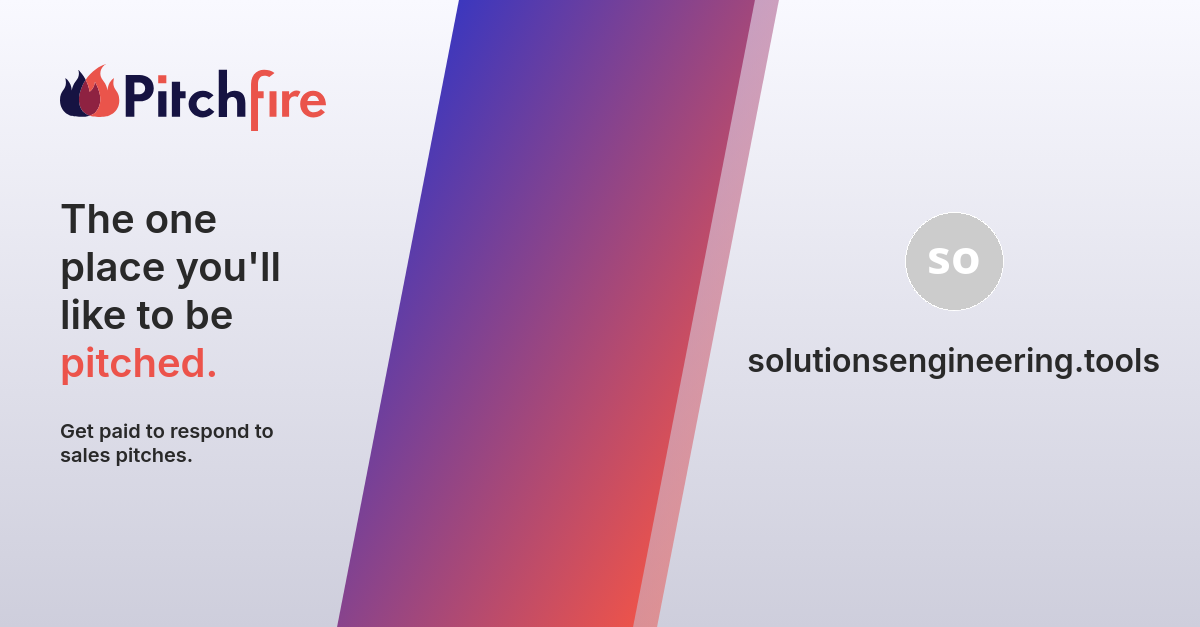Pitch solutionsengineering.tools | Pitchfire