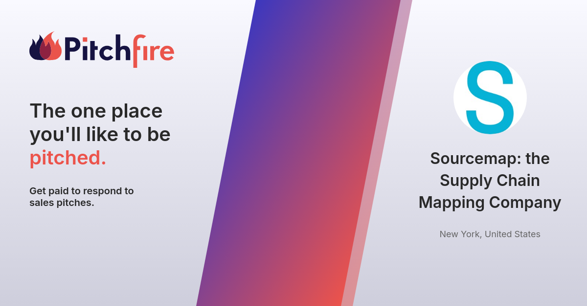 Pitch Sourcemap: the Supply Chain Mapping Company employees | Pitchfire Pitch Sourcemap: the Supply Chain Mapping Company employees | Pitchfire