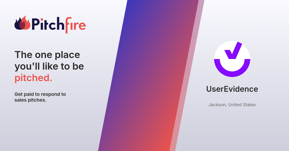 Pitch UserEvidence employees | Pitchfire