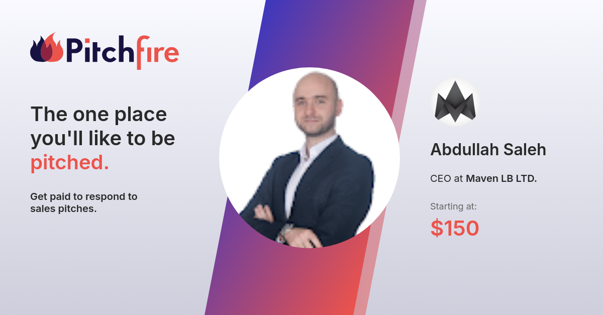 Pitch Abdullah Saleh | Pitchfire