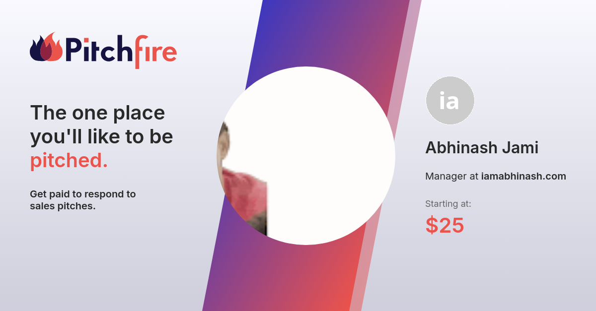 Pitch Abhinash Jami | Pitchfire