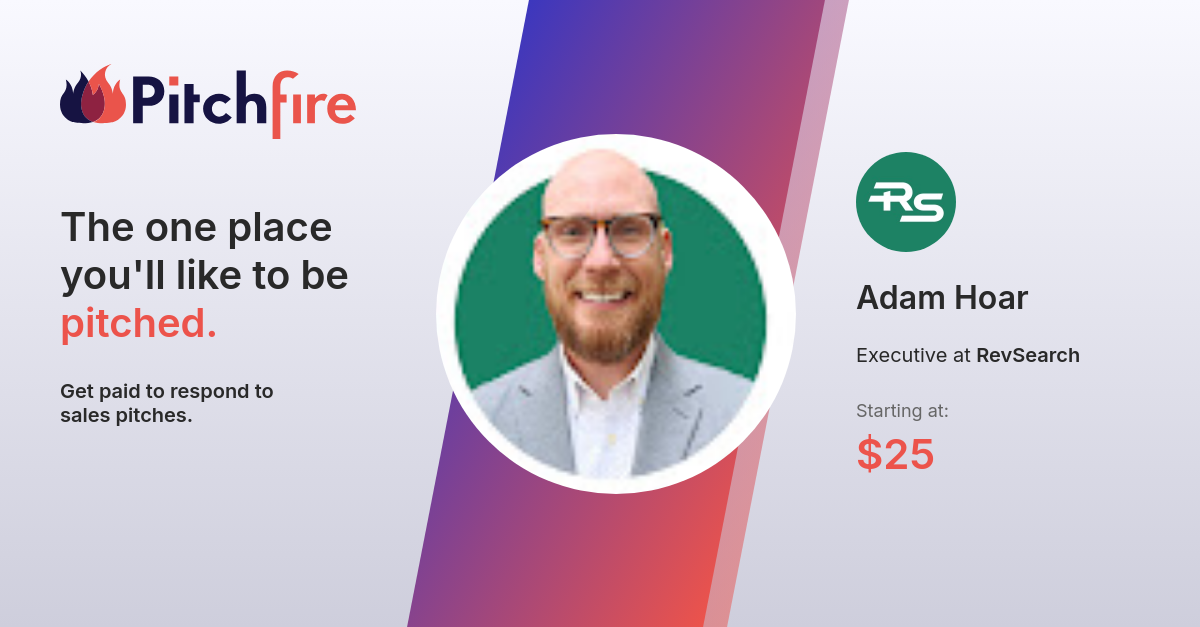 Pitch Adam Hoar | Pitchfire