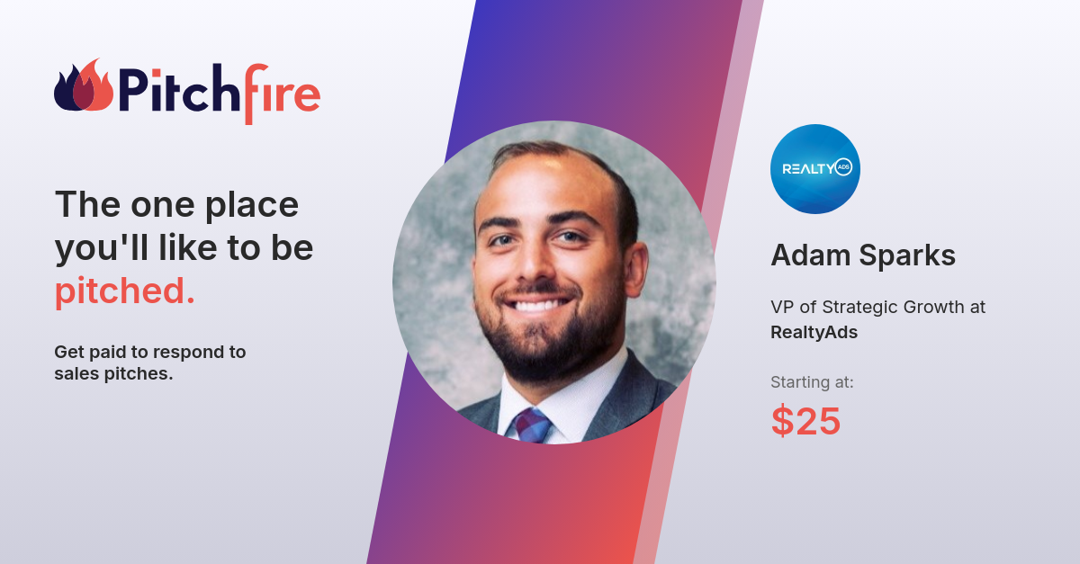 Pitch Adam Sparks | Pitchfire