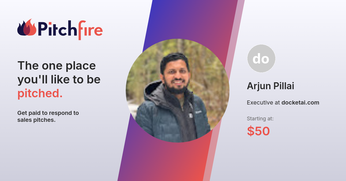 Pitch Arjun Pillai | Pitchfire
