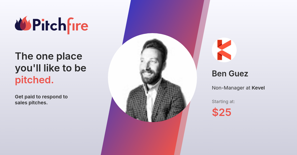 Pitch Ben Guez | Pitchfire