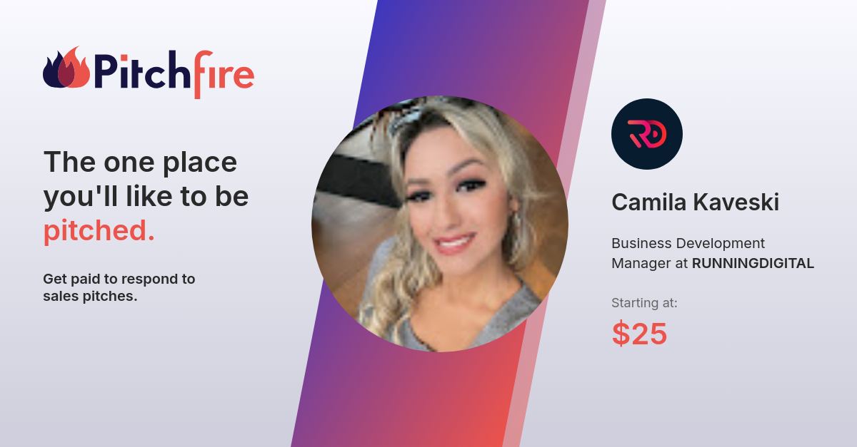 Pitch Camila Kaveski | Pitchfire
