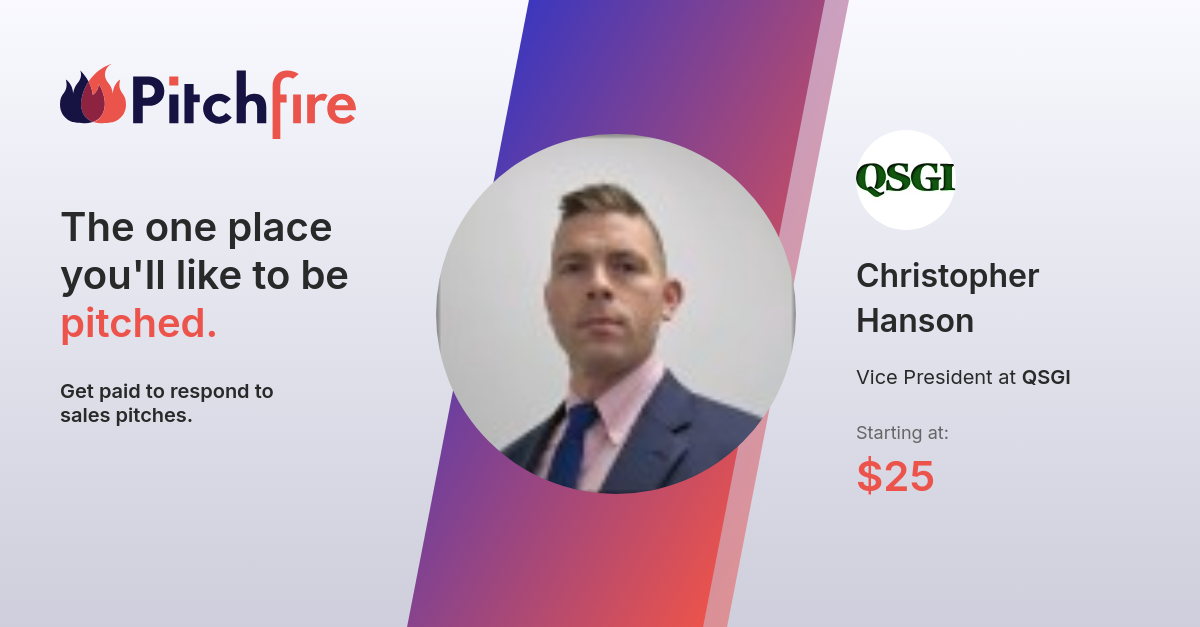 Pitch Christopher Hanson | Pitchfire