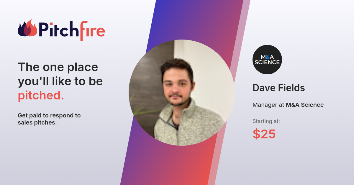 Pitch Dave Fields | Pitchfire