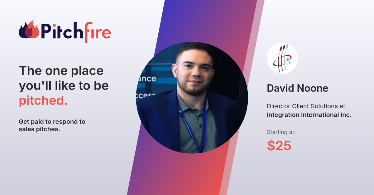 Pitch David Noone | Pitchfire