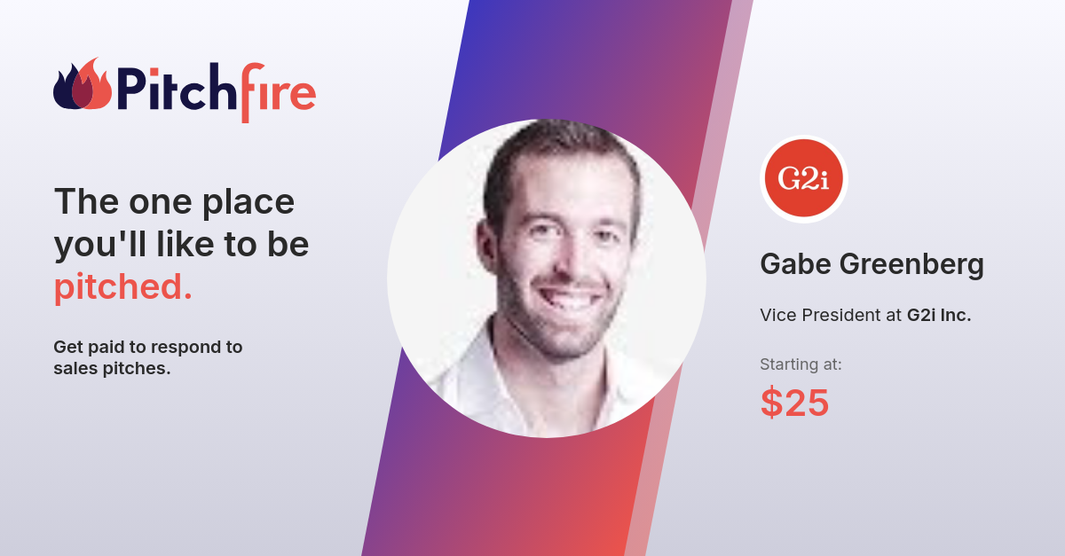 Pitch Gabe Greenberg | Pitchfire