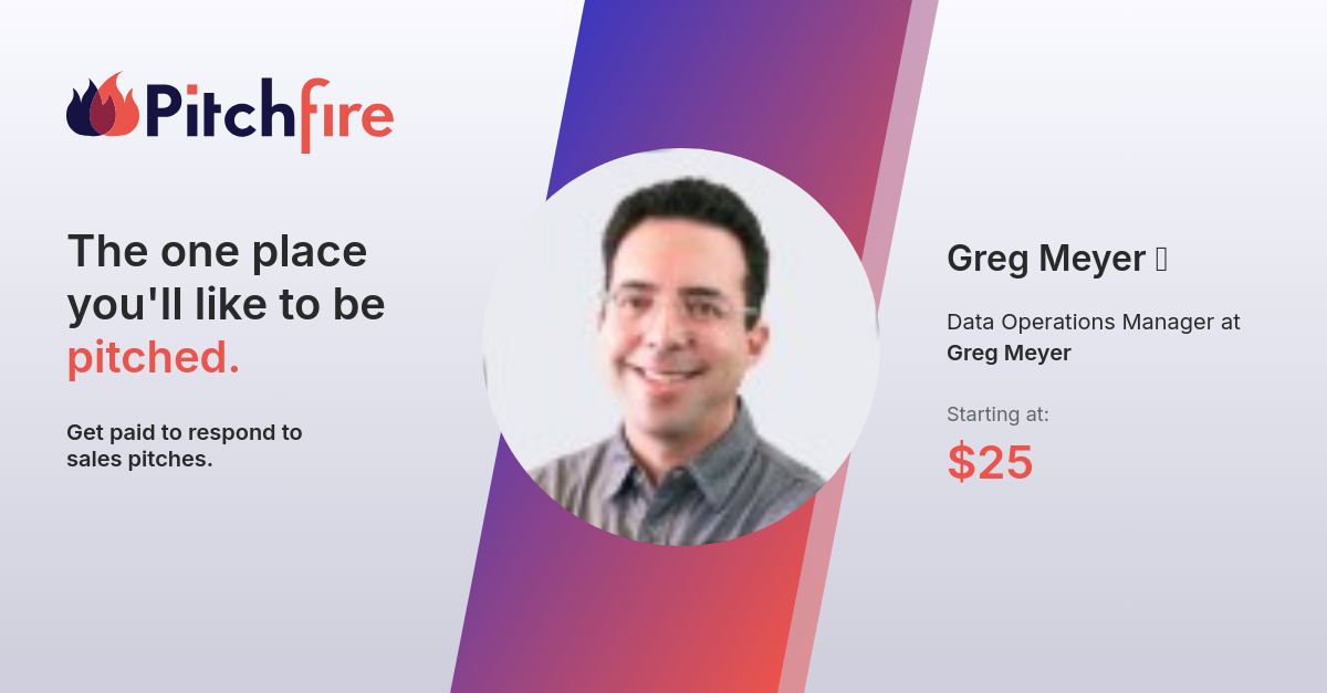 Pitch Greg Meyer 📊 | Pitchfire