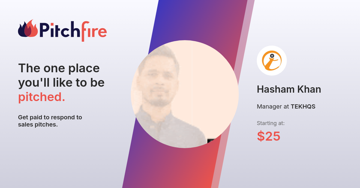 Pitch Hasham Khan | Pitchfire