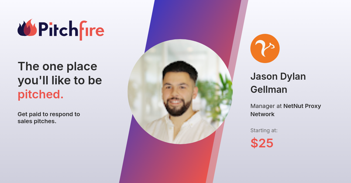 Pitch Jason Dylan Gellman | Pitchfire