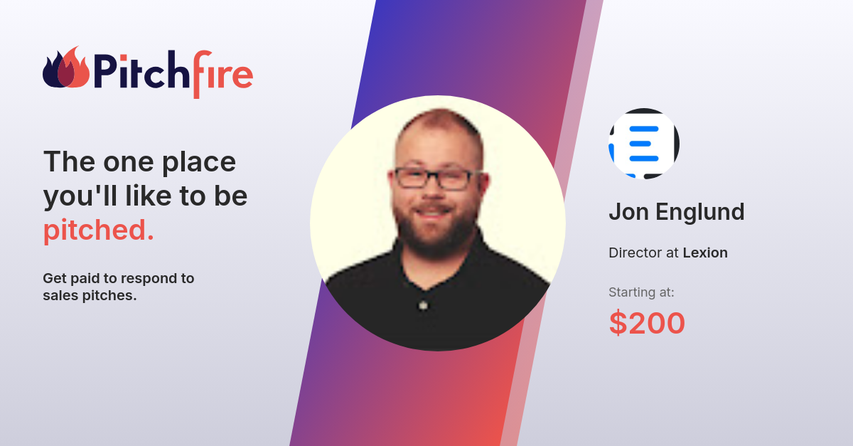 Pitch Jon Englund | Pitchfire