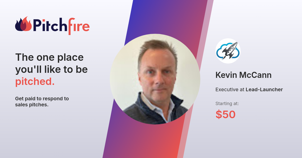 Pitch Kevin McCann | Pitchfire