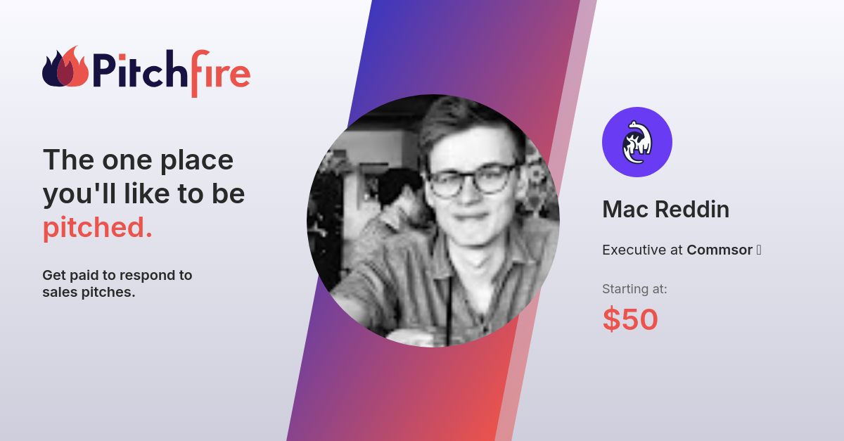 Pitch Mac Reddin | Pitchfire