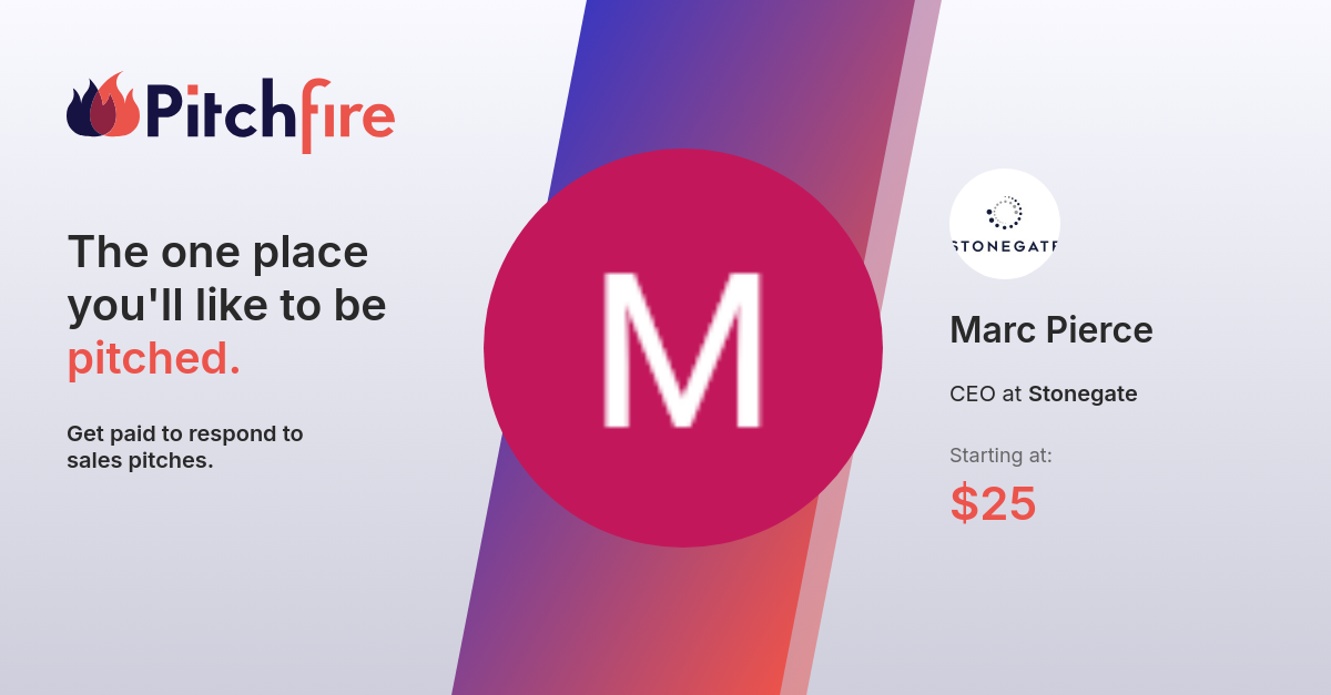 Pitch Marc Pierce | Pitchfire