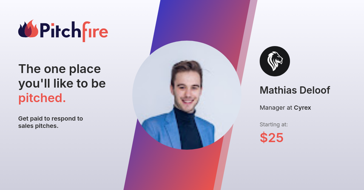 Pitch Mathias Deloof | Pitchfire
