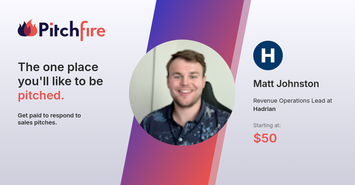 Pitch Matt Johnston | Pitchfire