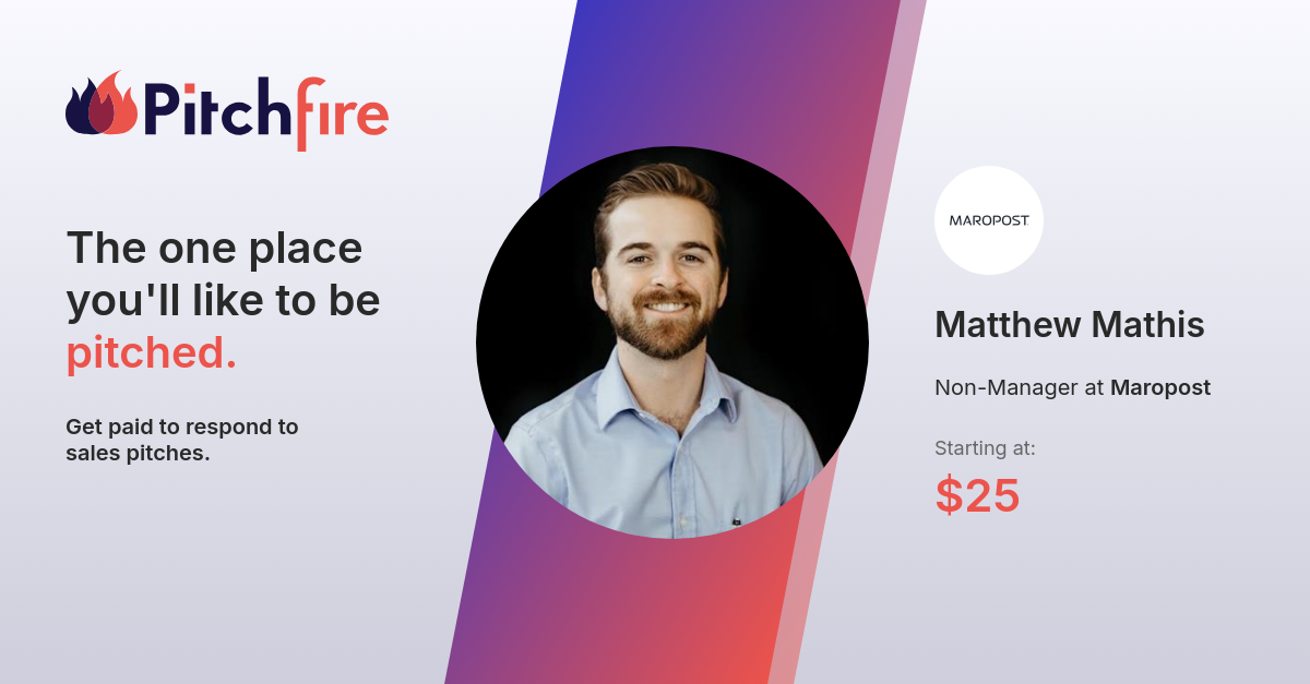 Pitch Matthew Mathis | Pitchfire