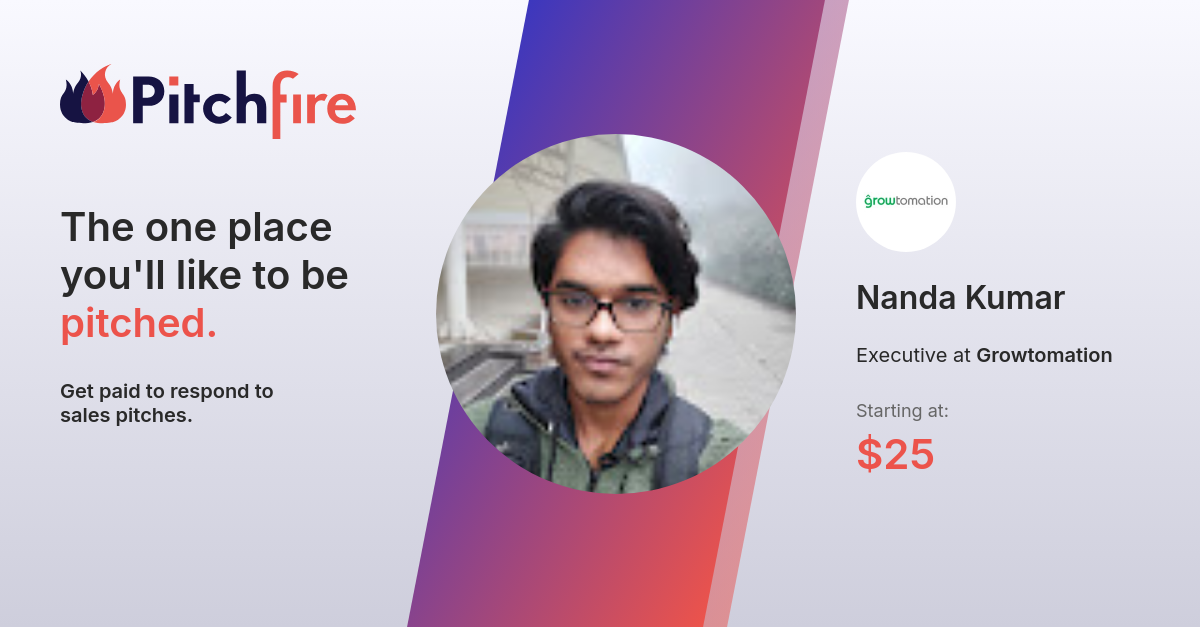 Pitch Nanda Kumar | Pitchfire