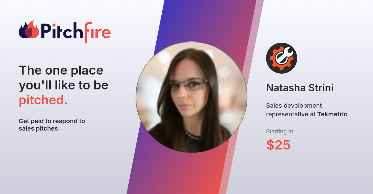 Pitch Natasha Strini | Pitchfire