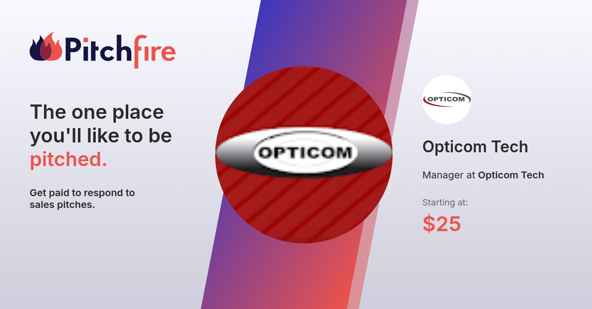 Pitch Opticom Tech | Pitchfire