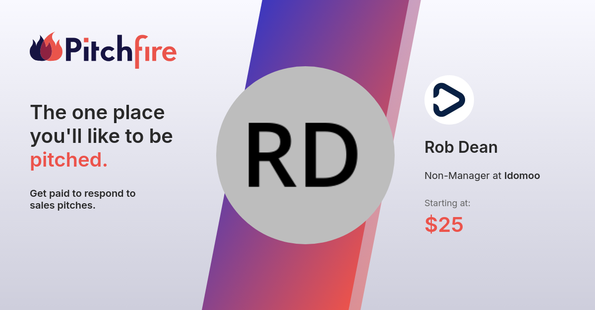 Pitch Rob Dean | Pitchfire