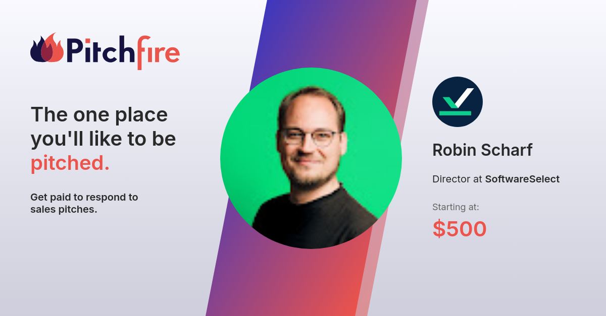 Pitch Robin Scharf | Pitchfire