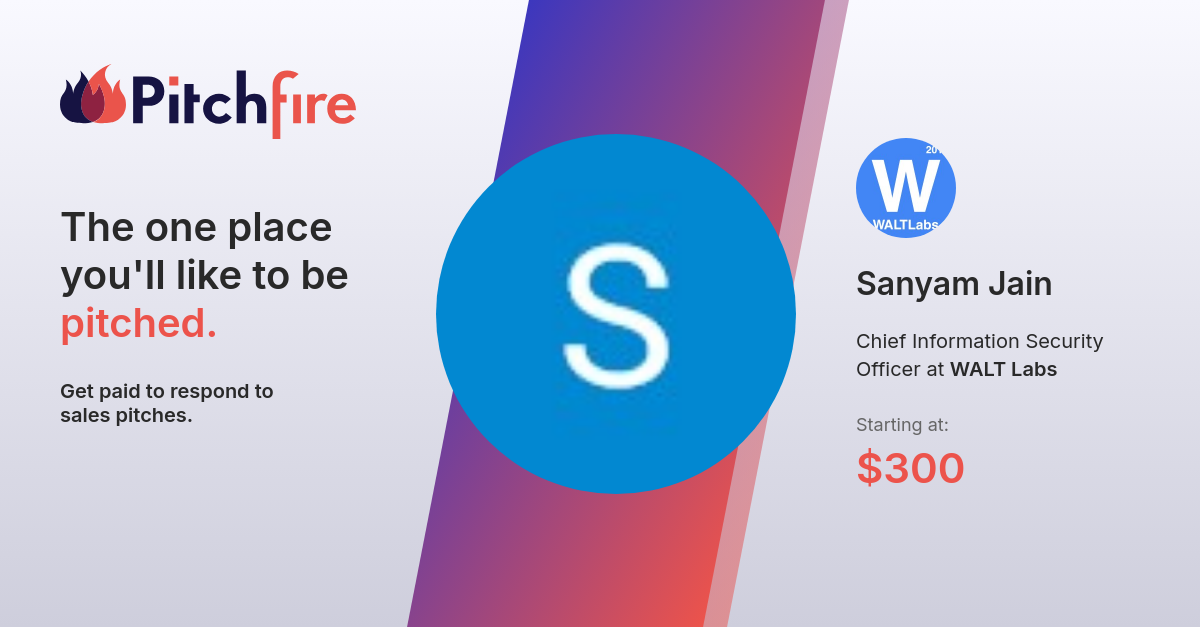 Pitch Sanyam Jain | Pitchfire