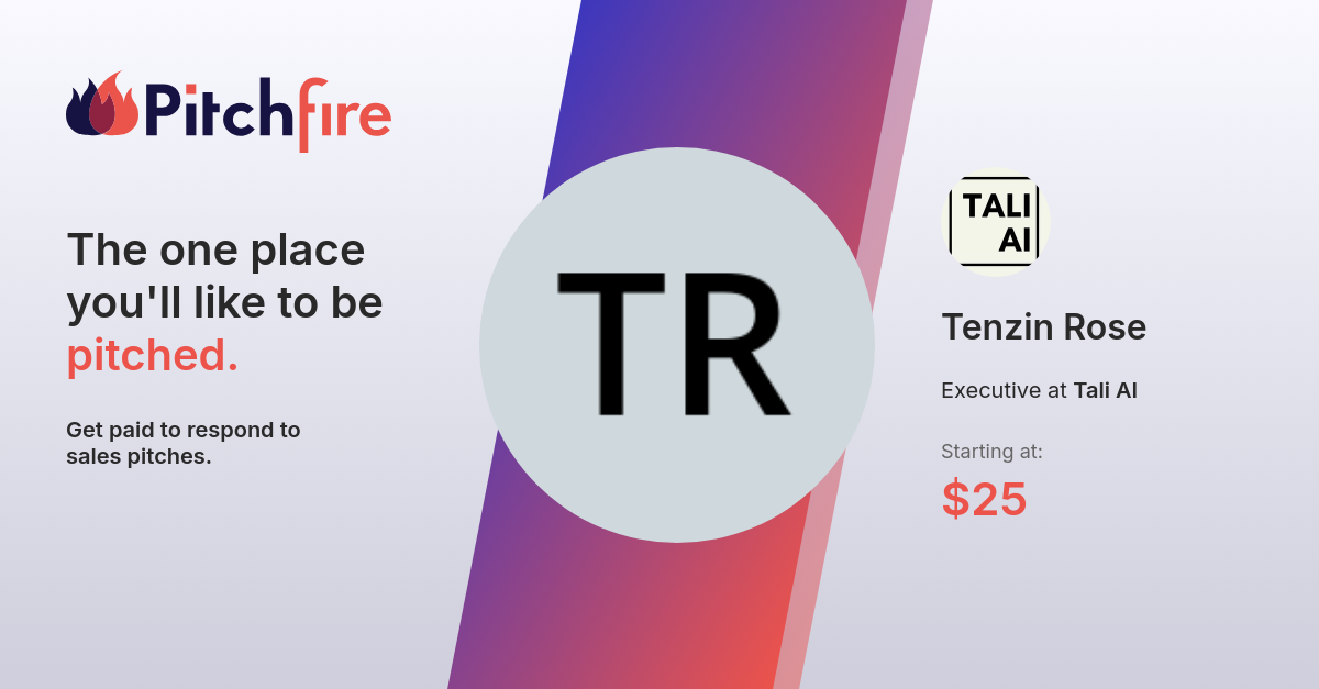 Pitch Tenzin Rose | Pitchfire